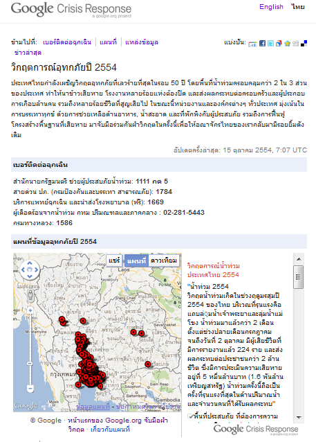 ShortitBox: เว็บรายงานสถานการณ์น้ำท่วมจาก Google Crisis Response