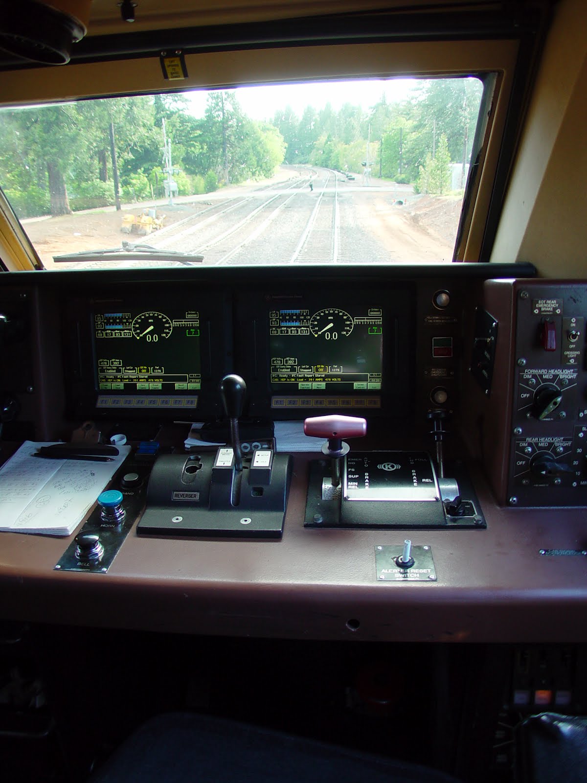 Amtrak Locomotive Cab