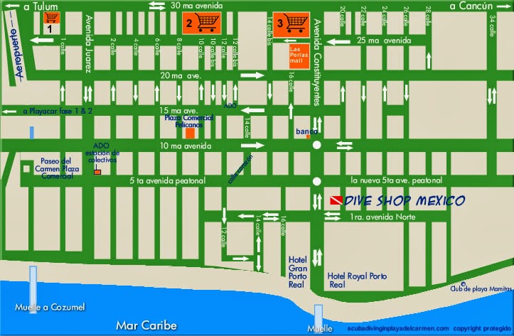 Férias em Playa del Carmen : Mapa da cidade