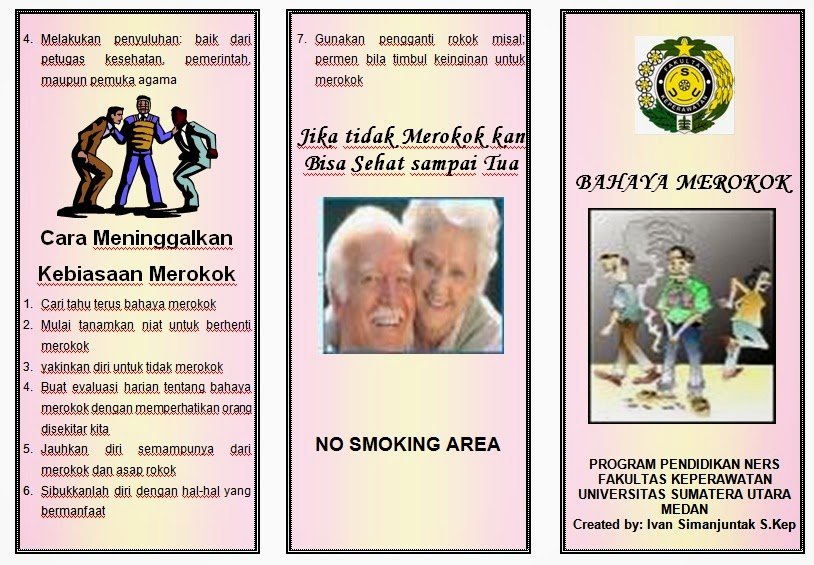 VAN CORNER FOR SHARING: CONTOH LEAFLET BAHAYA MEROKOK