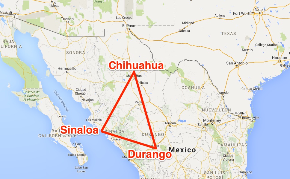 Золотой треугольник на карте