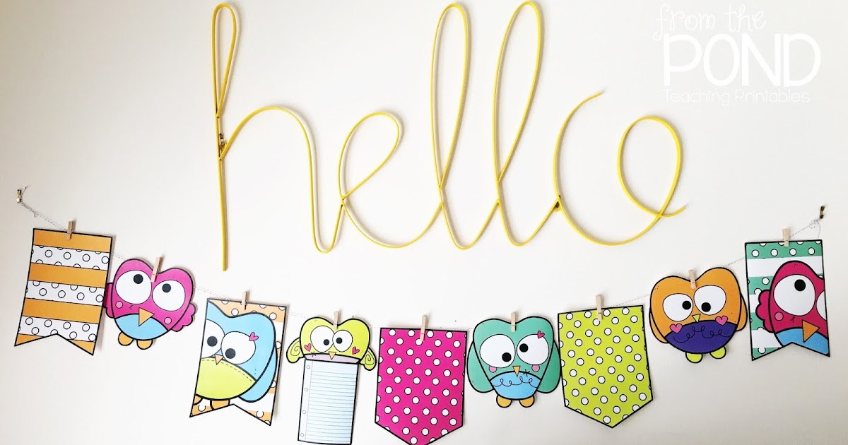 Owl Classroom Banner Decor | From the Pond