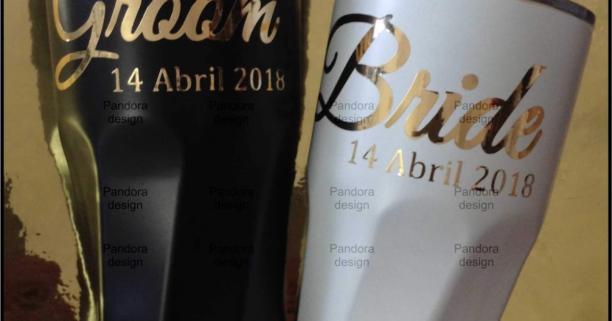 Vasos personalizados para Novios | Pandora Design-Portafolio