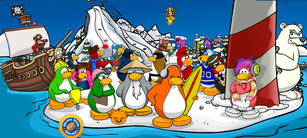 Club Penguin Info and Cheats: New Login Screen and Homepage
