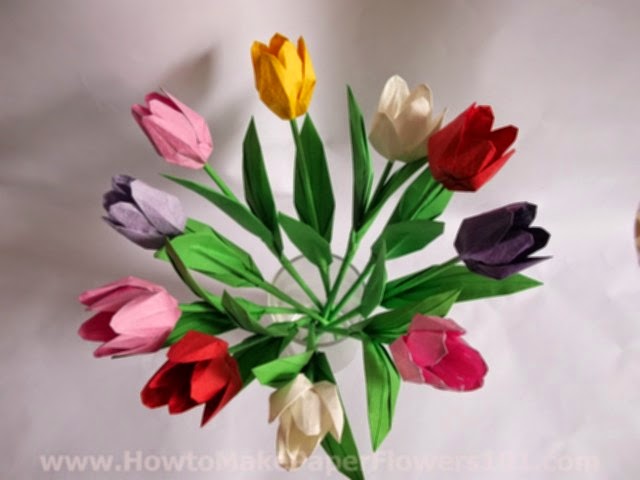 origami tulip ~ origami instructions art and craft ideas