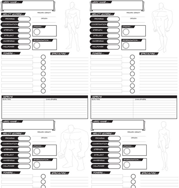 The Warlock's Home Brew: ICONS Character Sheets