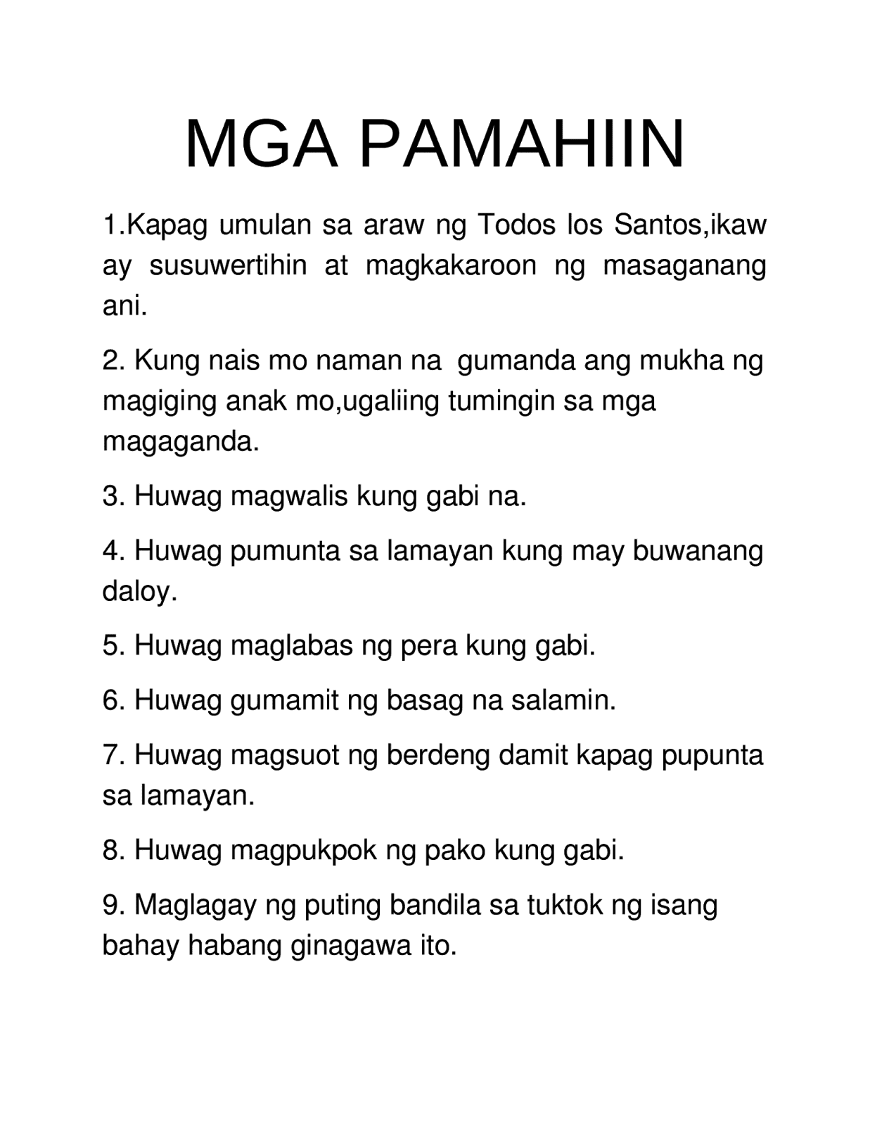 pamahiin - philippin news collections