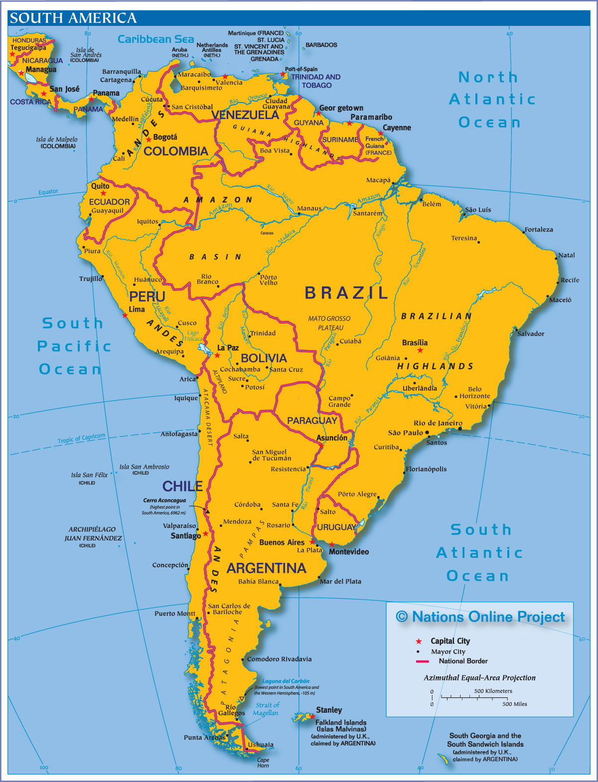 Peta Amerika Selatan South America Map peta-amerika-selatan-south-america-map