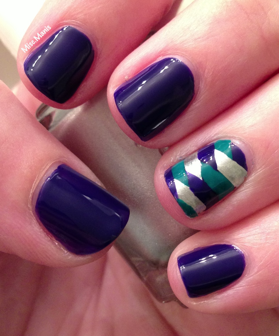 Miscellaneous Manicures: Blue and Green Fish Tail Nails