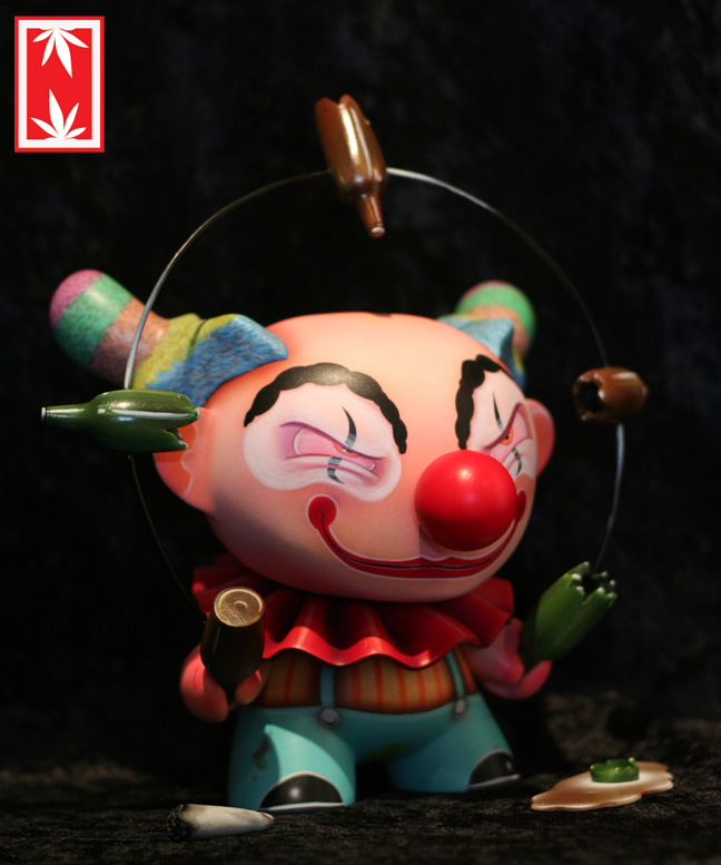 Ian Ziobrowski Rusty the Clown 8in Dunny ~ Tenacious.Ninja - Art Toy Blog