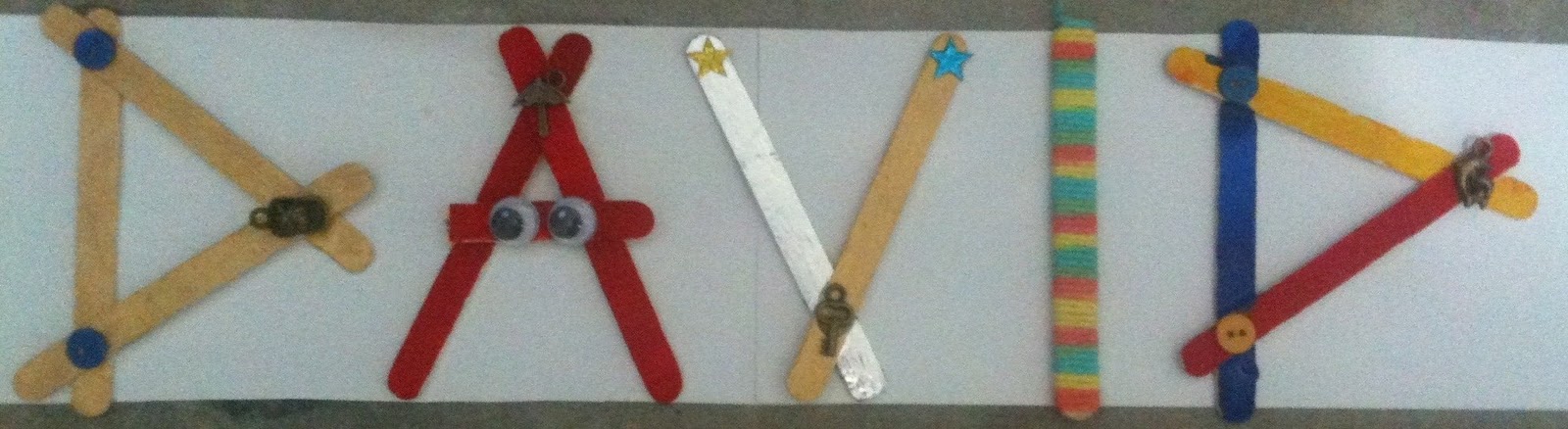 Art School: Name Plate popsicle sticks