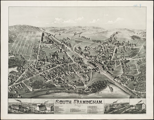 FRAMINGHAM MATTERS: Old maps and aerial drawings of Framingham ...