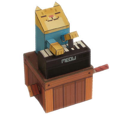 Papercraft Instructions : Cat and Piano Papercraft | web wanderers