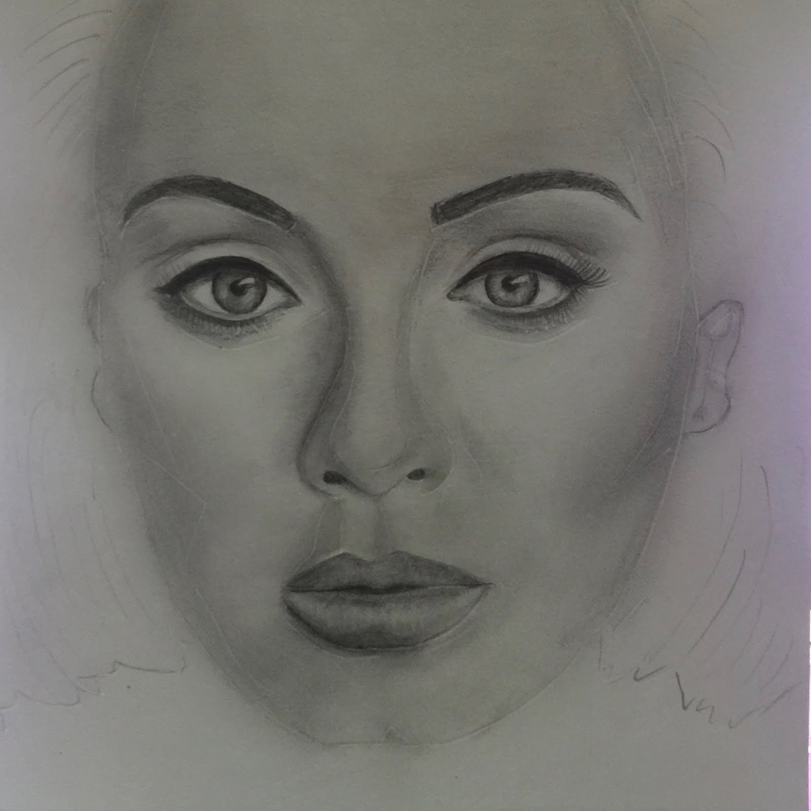 STEP BY STEP PROCESS OF DRAWING ADELE - SAHANA STRIKE