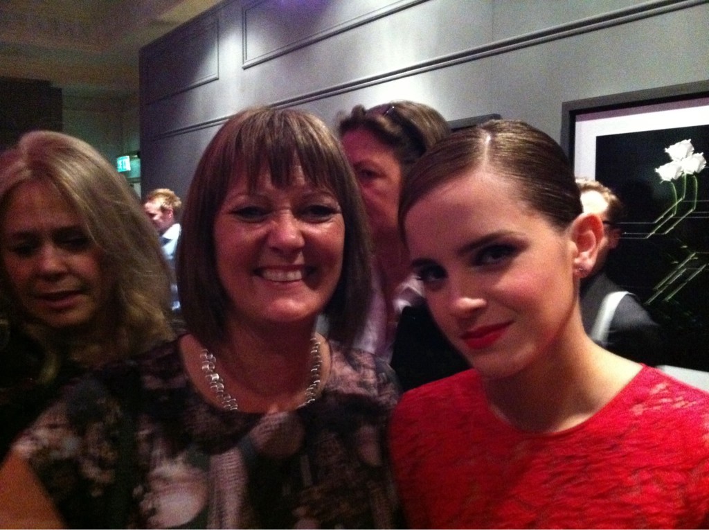 Emma Watson: Emma Watson at the pre-BAFTA party by Lancôme