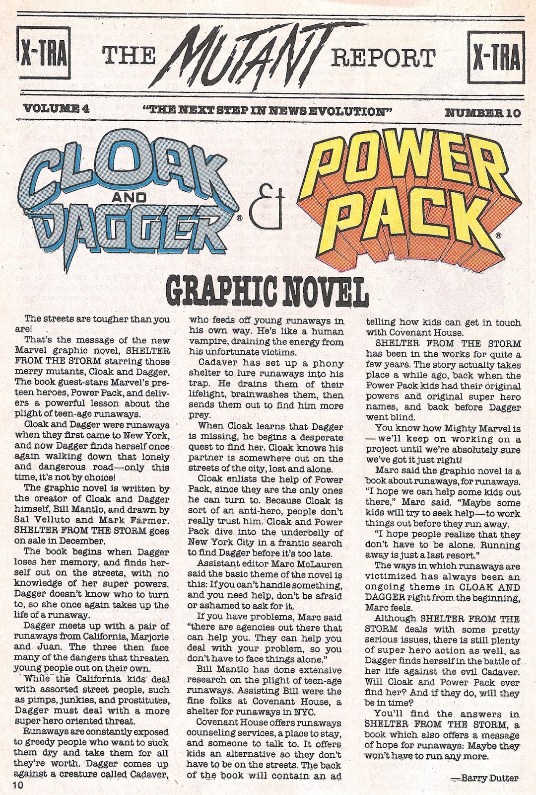 The Dork Review: The Mutant Report: Graphic Novels