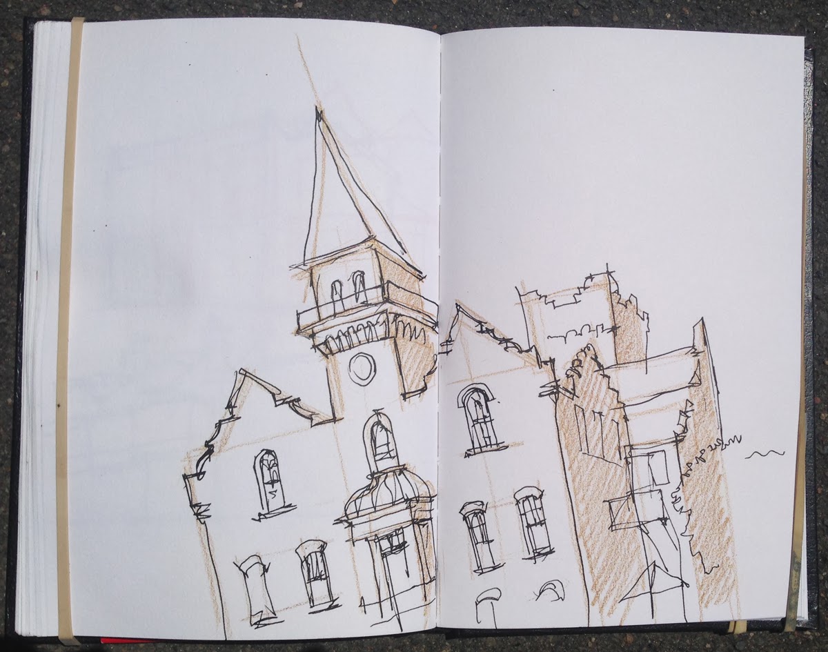 Sketching Architecture: Simplifying forms of complicated buildings