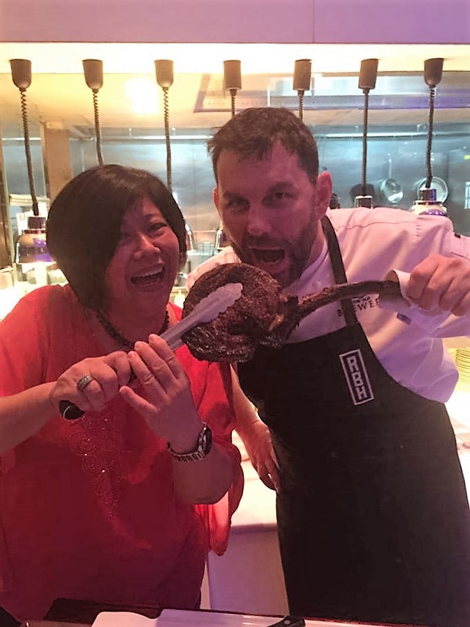 Awesome Black Angus Tomahawk Steak by Chef Greg Farnan at Traders Hotel ...