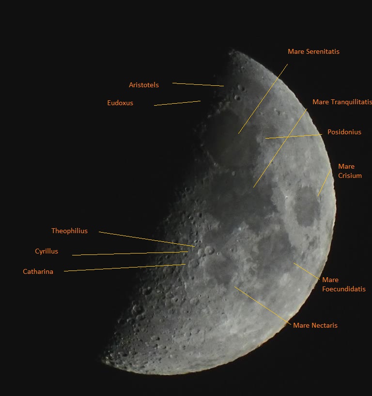 Astronomie Kassel: Halbmond