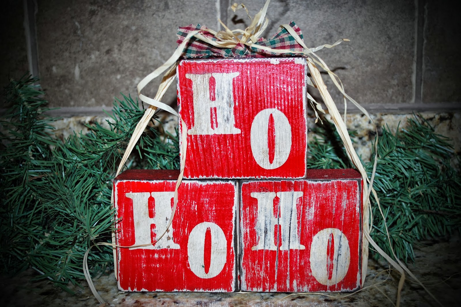 Mama's Crafts: Vintage Ho Ho Ho Blocks....