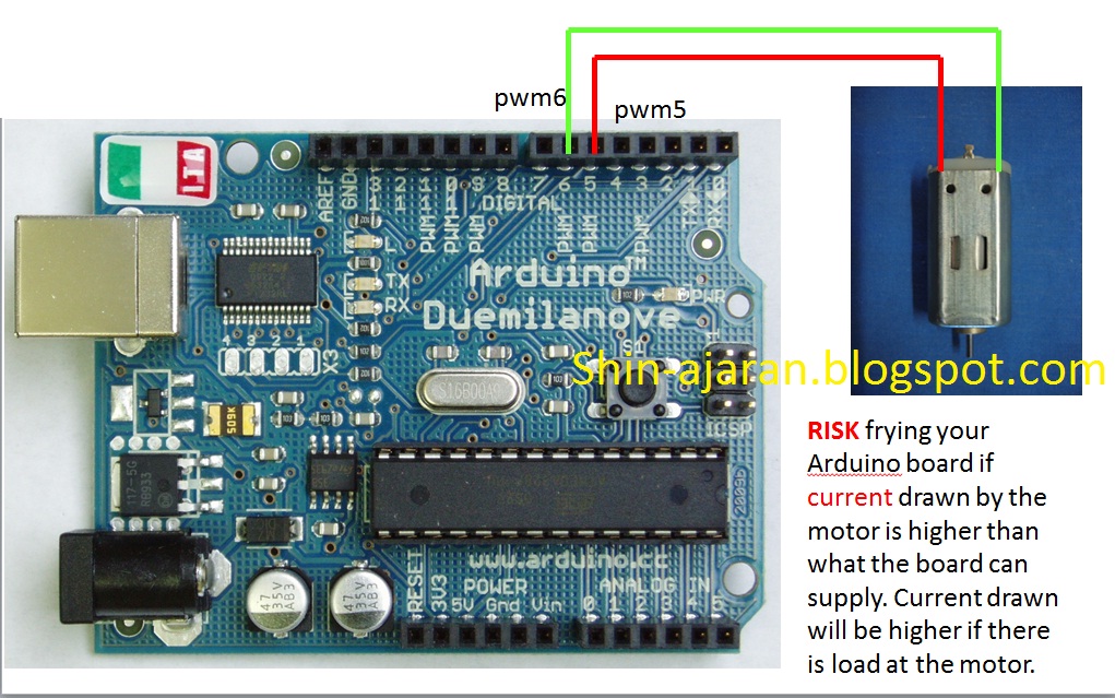 shinajaran: [Arduino] Bi-Directional DC Motor Control With Arduino Only.