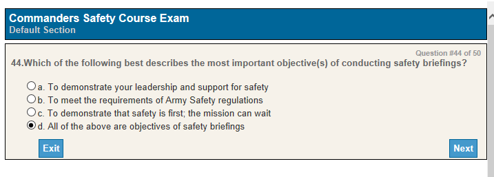 SSD 2 : Commanders Safety Course Answers (2G-F94v3.1)