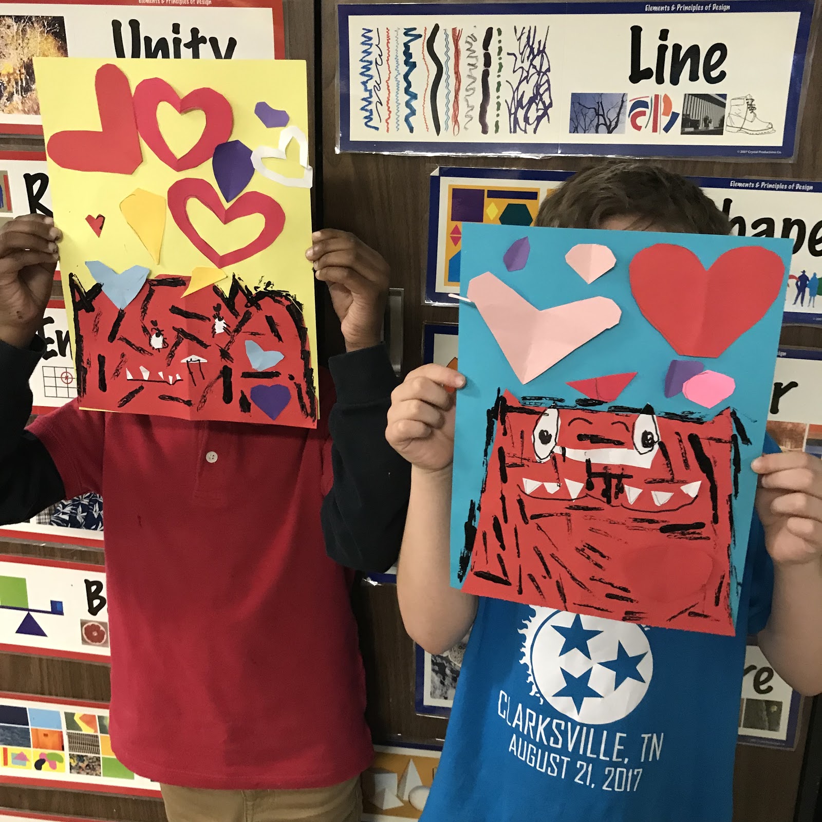 Elements of the Art Room: 1st grade Love Monsters