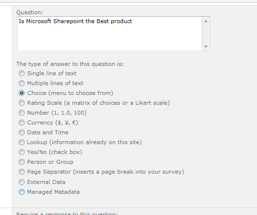Sharepoint Knowledge Share How To Create A Survey In Sharepoint 2010