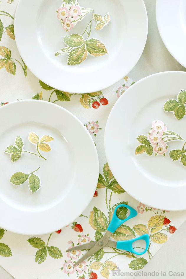 Spring Plates - A Decoupage Project - Remodelando la Casa