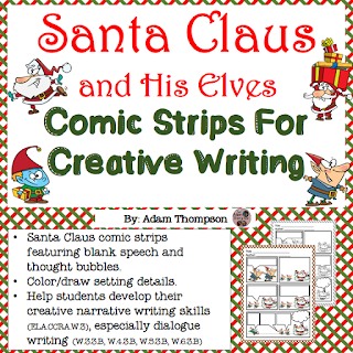 Adam Thompson's Classroom : December Comic Strips for Creative Writing