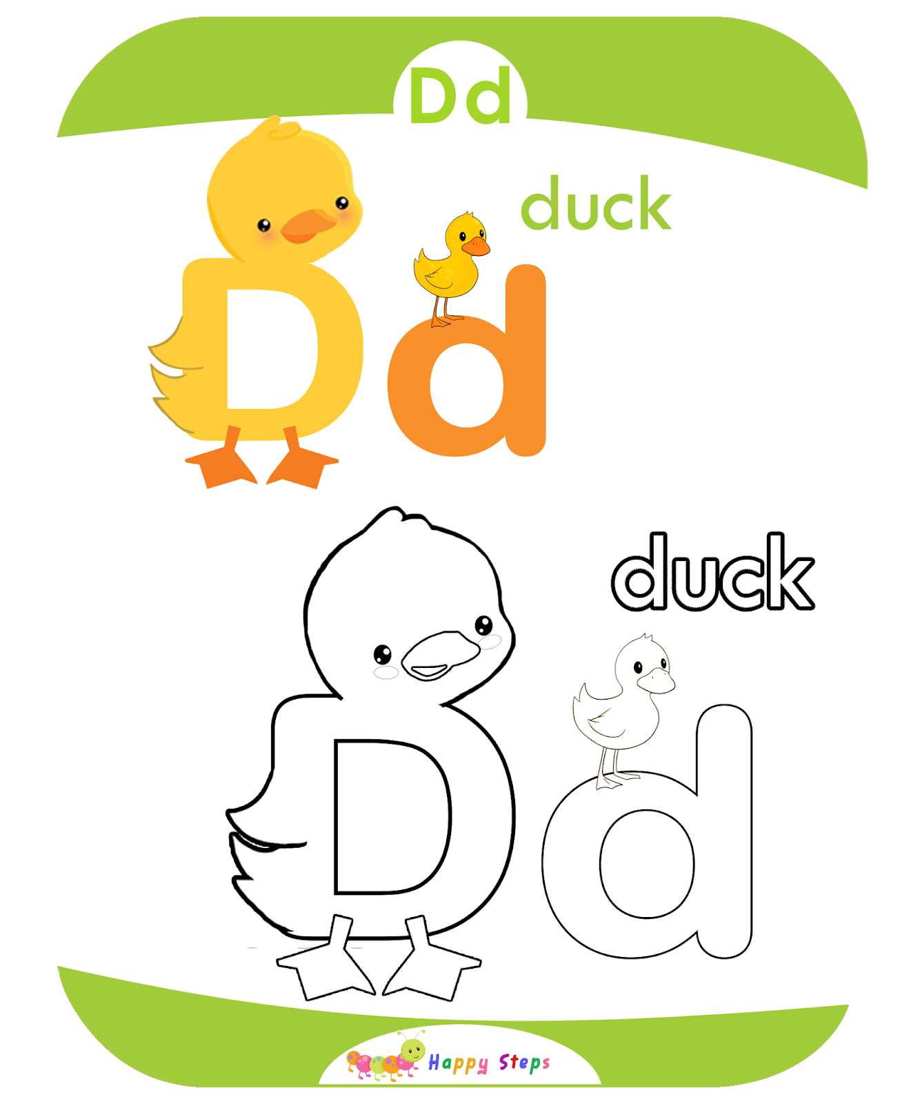 Coloring Worksheets- Letter D