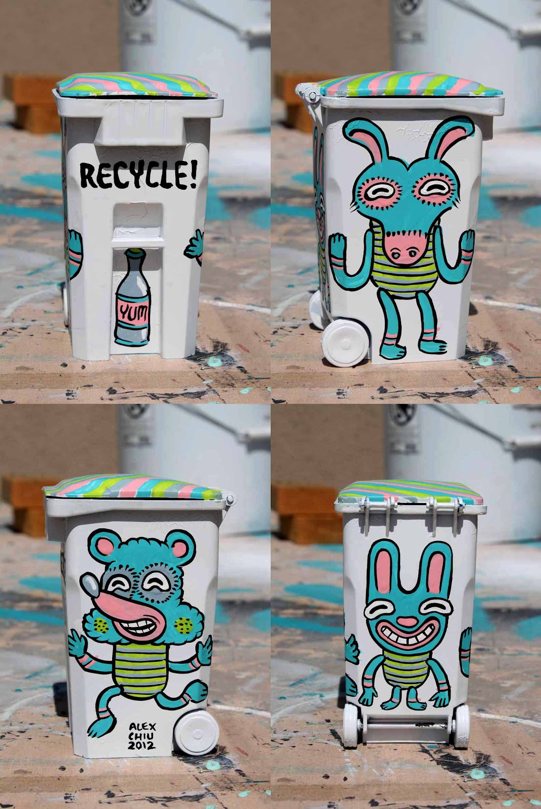 Alex Chiu the Artist.: TRASHed @ Coachella, Custom Recycle Bin