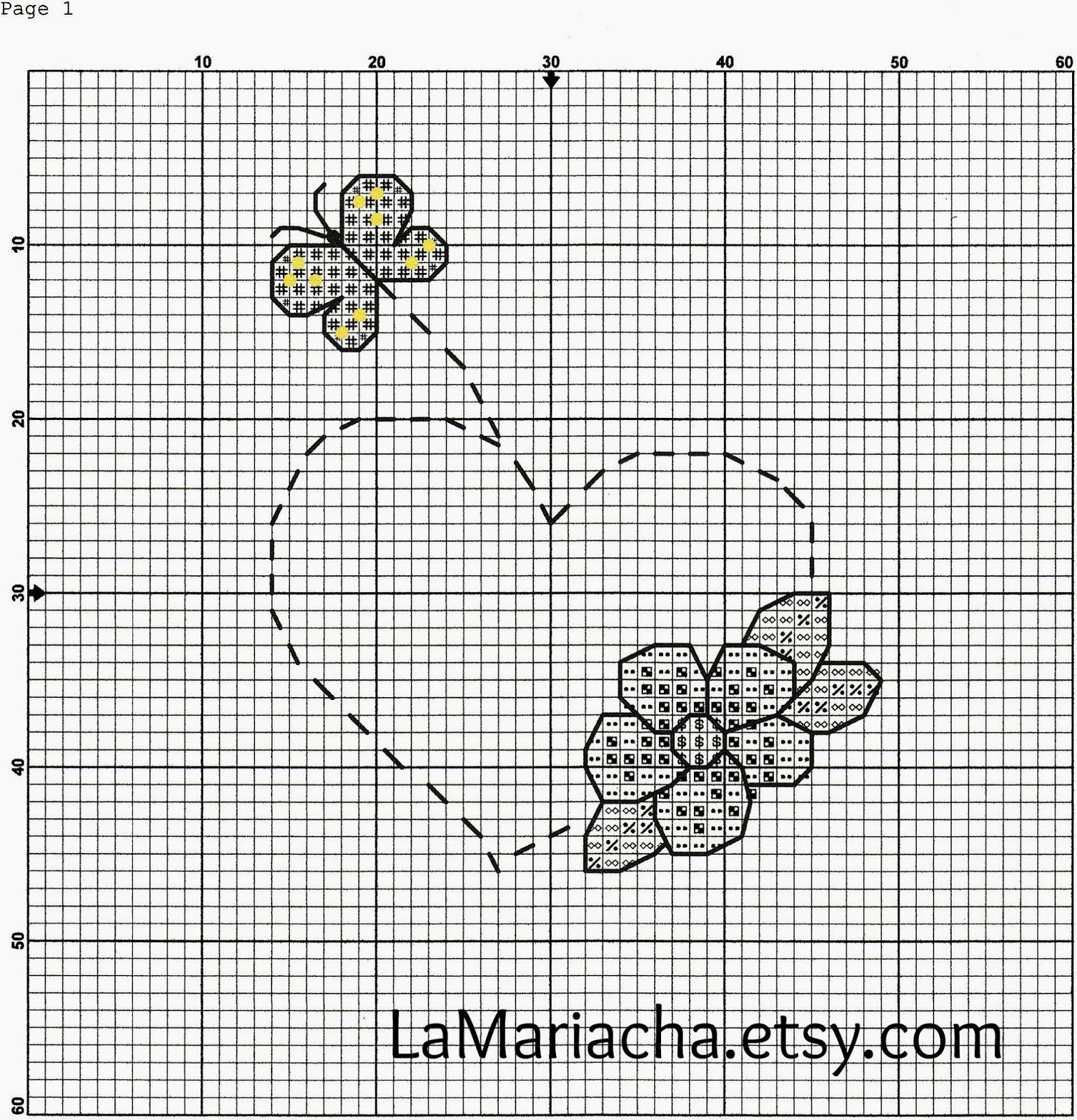 Keeping Things Simple...: Free cross stitch pattern Spring heart with ...