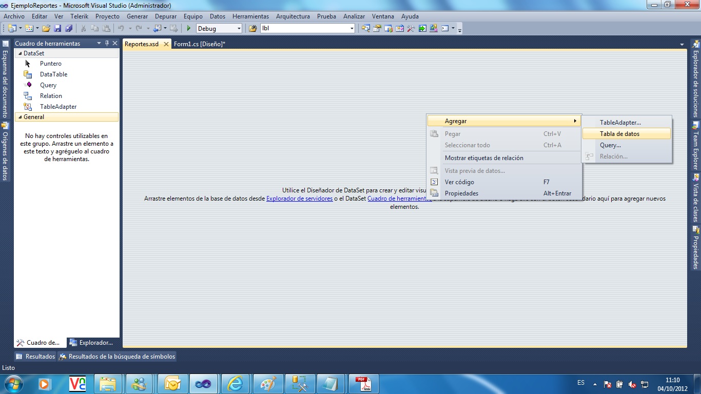 Misael Ontiveros: Creacion de reportes con Crystal Reports y DataSet en ...