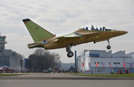 Italy's First T-346A Trainer Makes First Flight