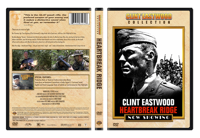DVD Cover Design: Heartbreak Ridge (1986)