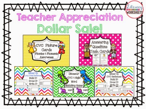 Teacher Appreciation Giveaway - Literacy Without Worksheets