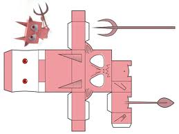 Pola Papercraft | Tinta Biru