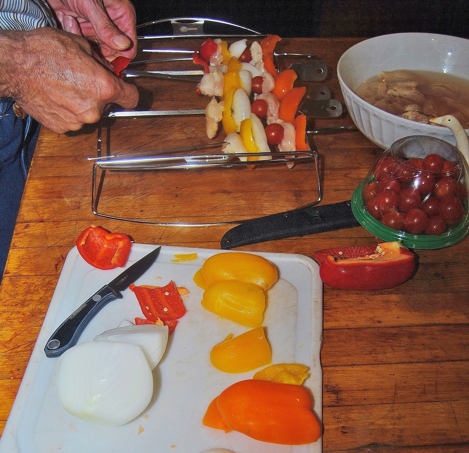 We Live In The Country!: #Chef Dan Makes Kabobs with the Cave Tools ...