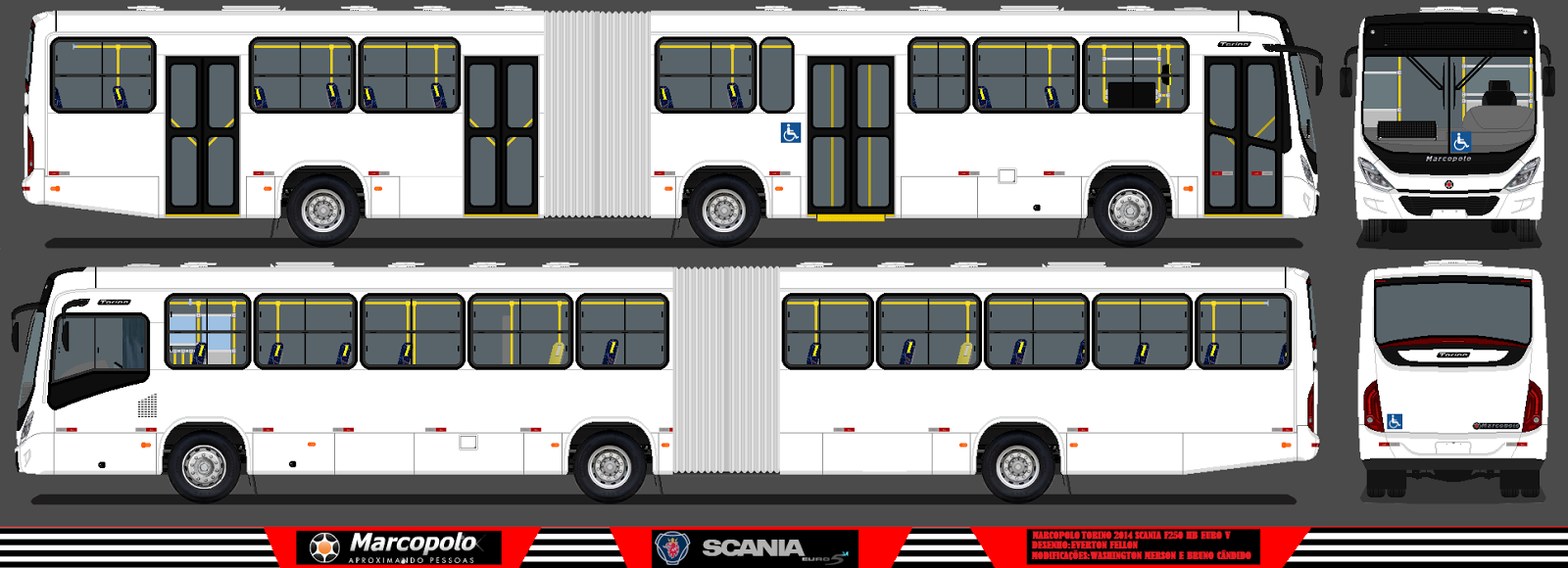 Desenhos de Ônibus: Marcopolo Torino 2015 Scania F250 HB Euro 5