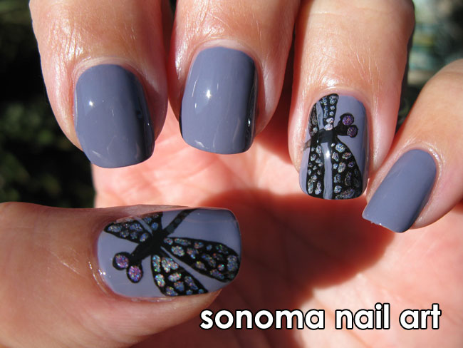 Sonoma Nail Art: Dragonflies Holo
