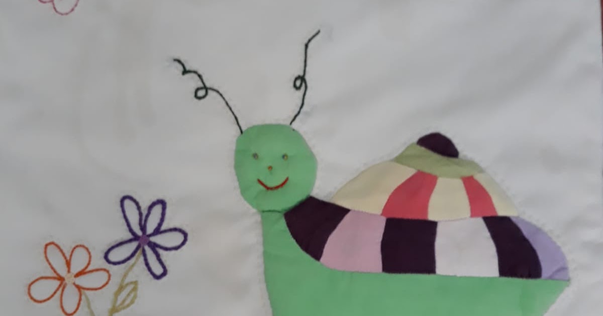 snail applique cushion | All about patchwork and quilting