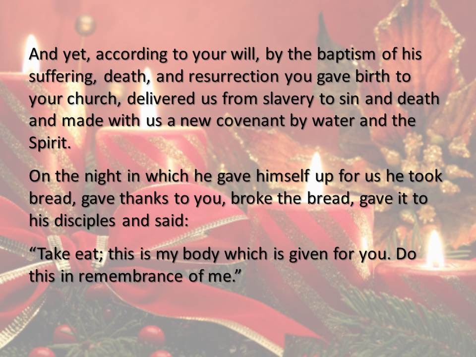 Sensing Online: Christmas Eve Litany for Holy Communion
