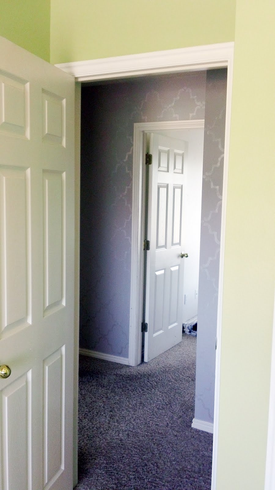 Our Stenciled Hallway - Chris Loves Julia