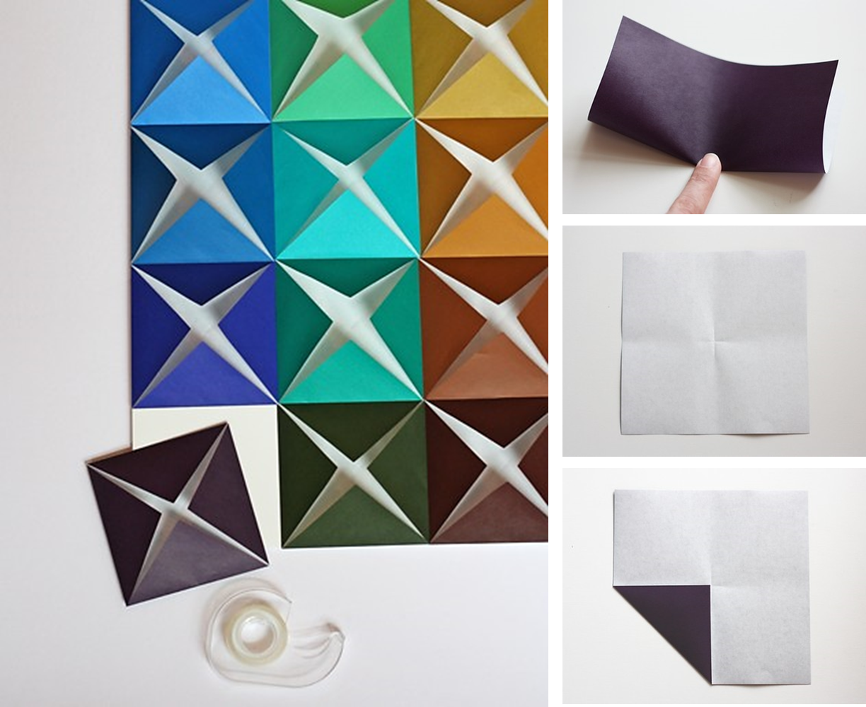 Decoración Fácil: DIY....DECORAR LA PARED CON MURALES DE ORIGAMI