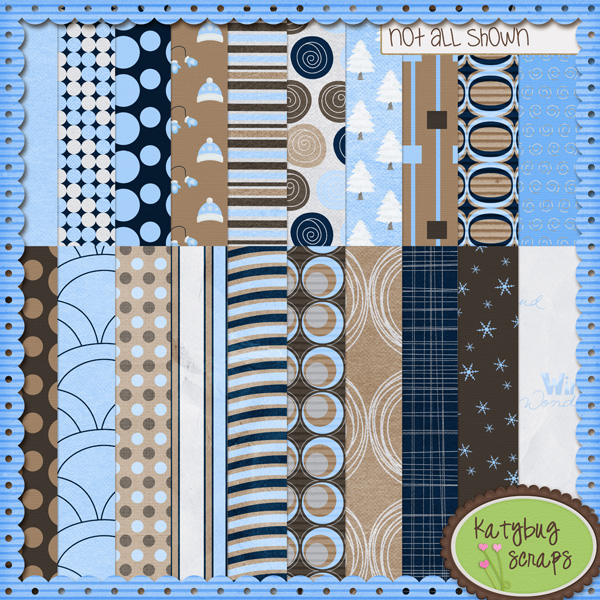 KatyBugScraps: New Kit: Snow Glaze & a Freebie