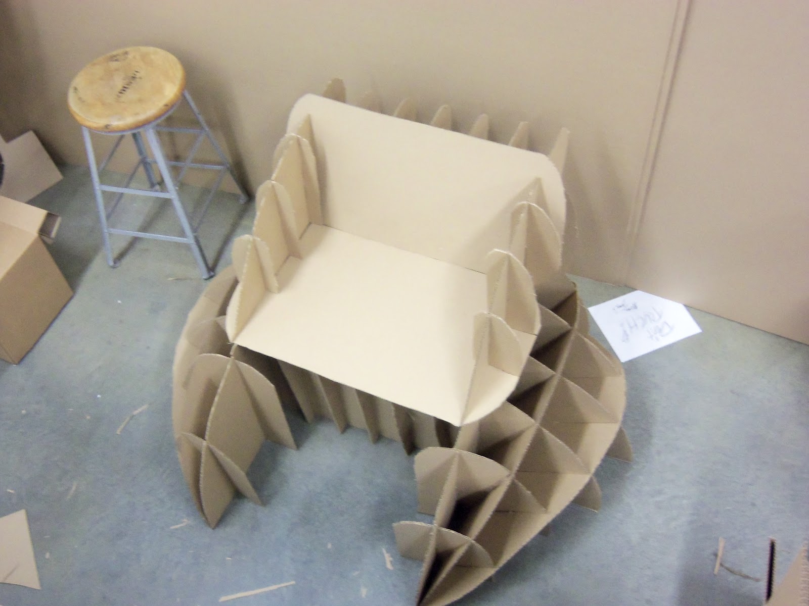 Weston's Design Blog: Cardboard Chair Final Product