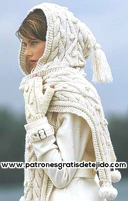 Cómo Tejer una Bufanda con Capucha con Dos Agujas