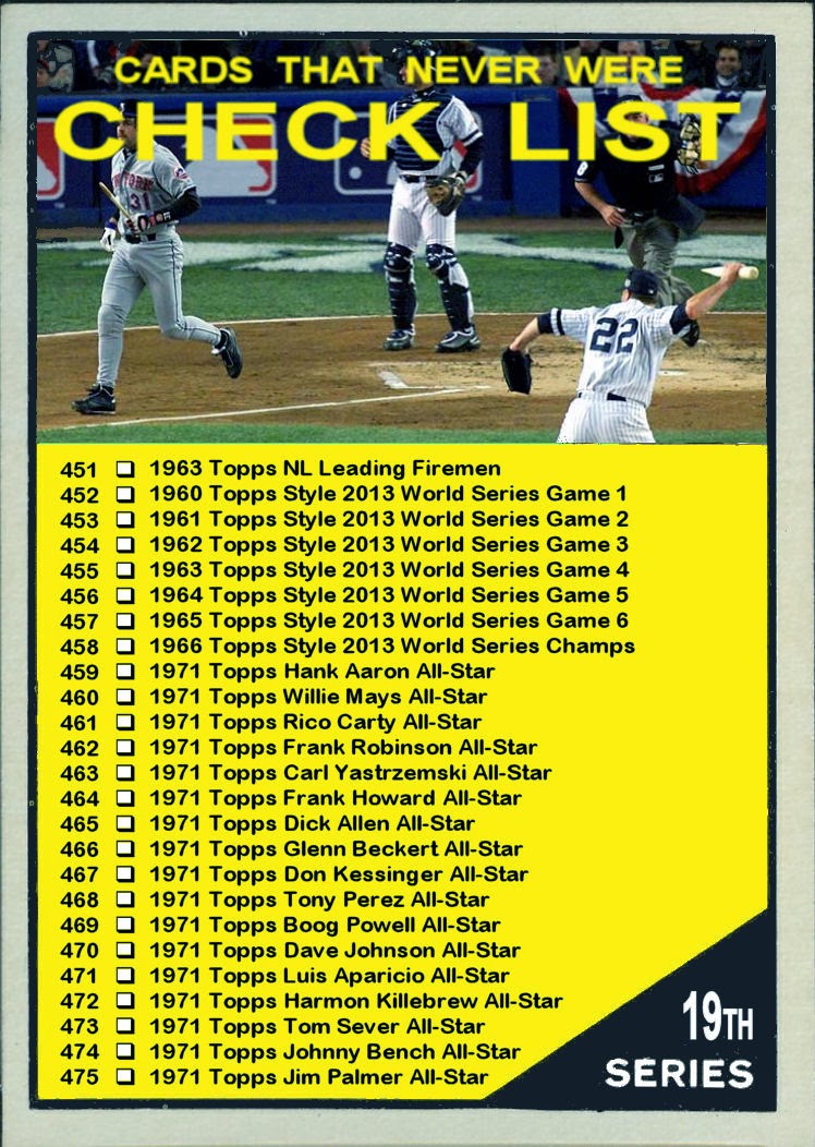 Cards That Never Were: 2013