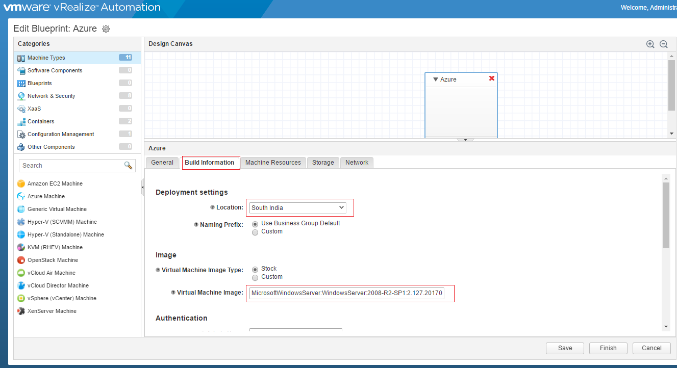 -: vRA Integration with Microsoft Azure